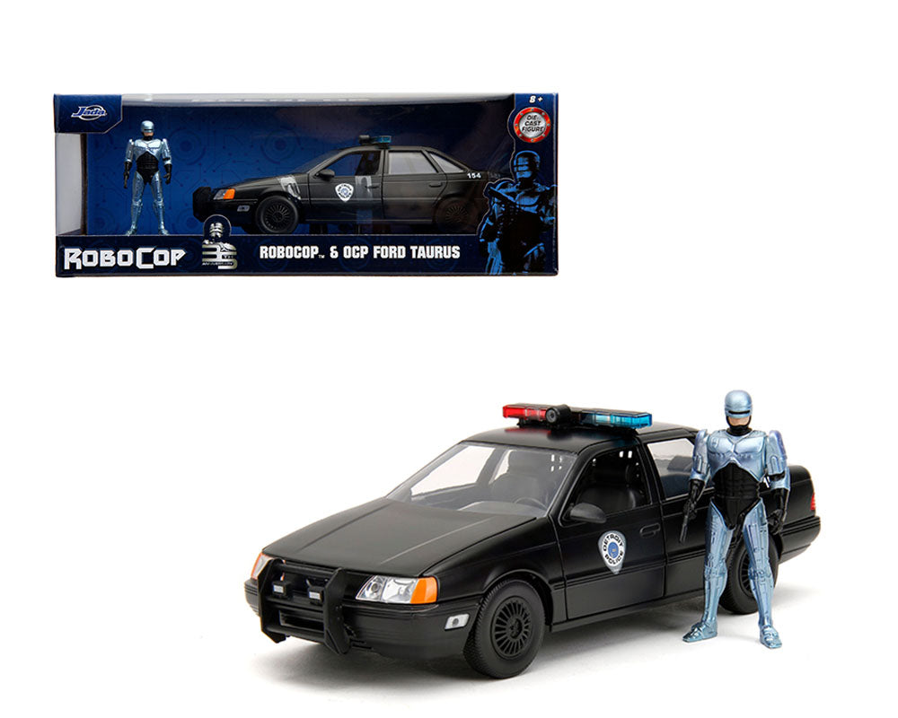 Robocop Ford Taurus Police Car Groen Licht 1:64 Schaal Robocop Ford